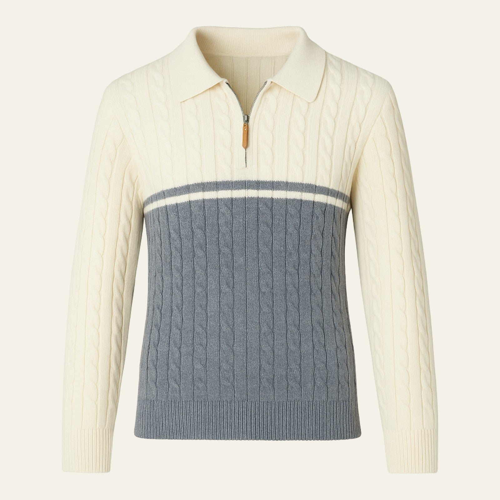 The Edinburgh Wool Quarter Zip Polo